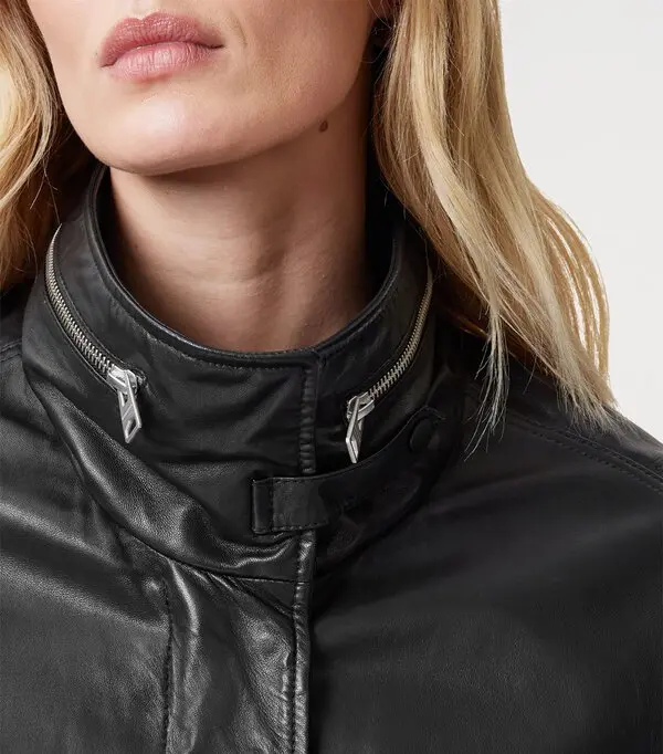 ALLSAINTS Clay Leather Jacket - Black