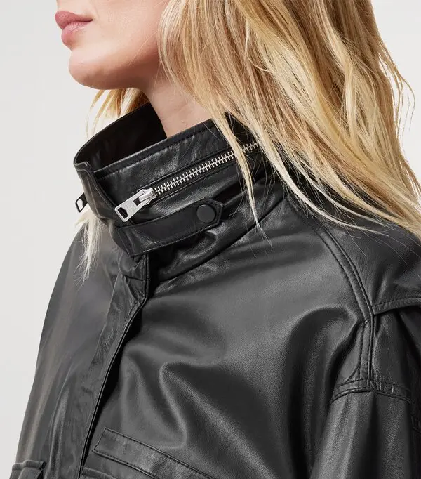 ALLSAINTS Clay Leather Jacket - Black