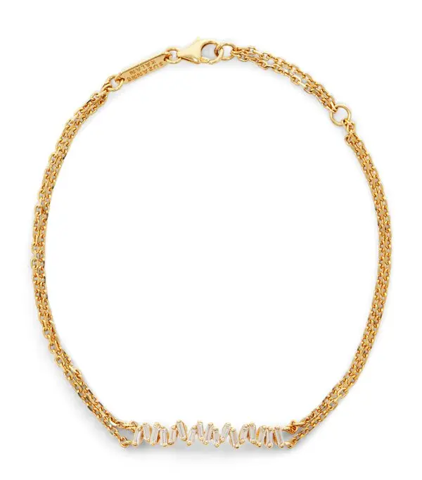 SUZANNE KALAN Yellow Diamond Bar Bracelet - Gold