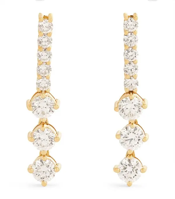 Melissa Kaye Stella Diamond Earrings - Gold