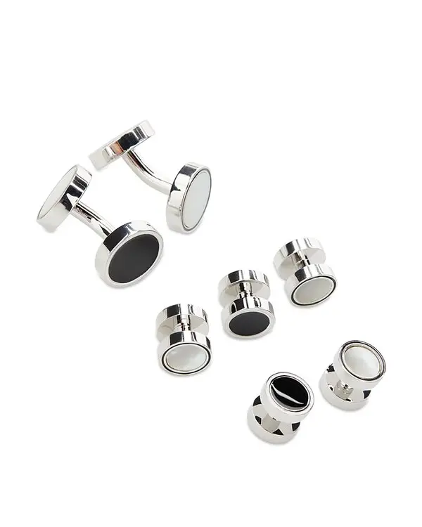 Bloomingdale'S Reversible Stud Cufflink Set Exclusive - Silver