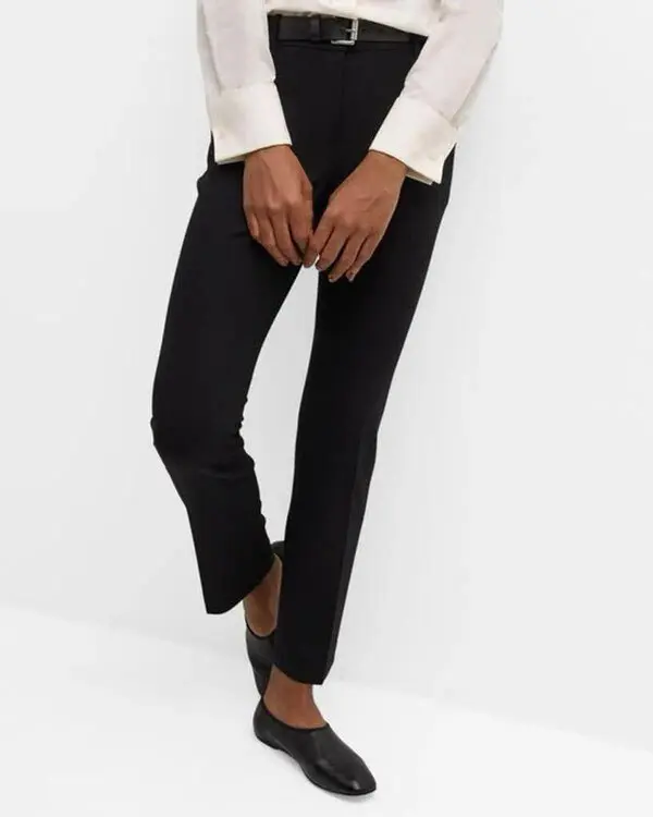 Lafayette 148 New York Manhattan Cropped Cigarette Pants - Black