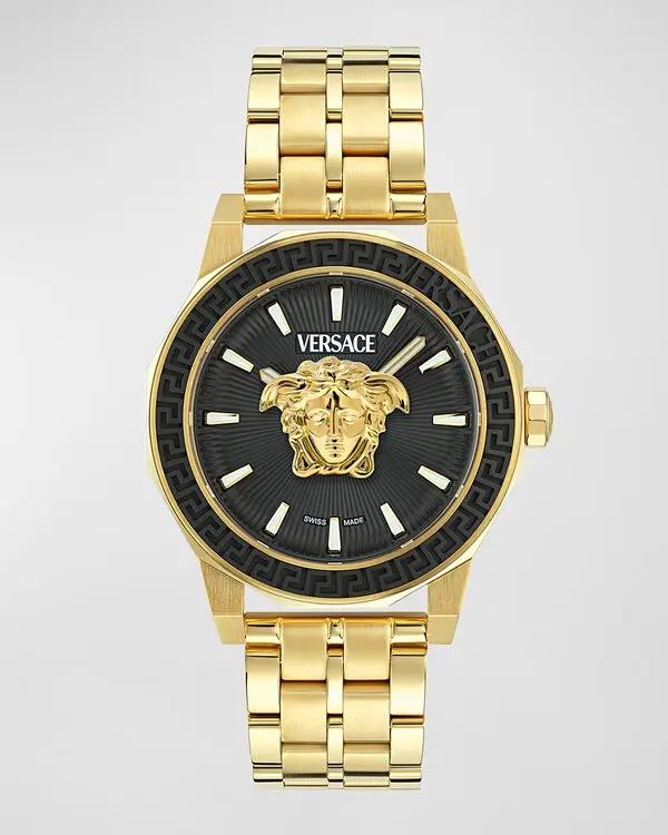 Versace Medusa Deco 43mm Bracelet Watch - Blackgold