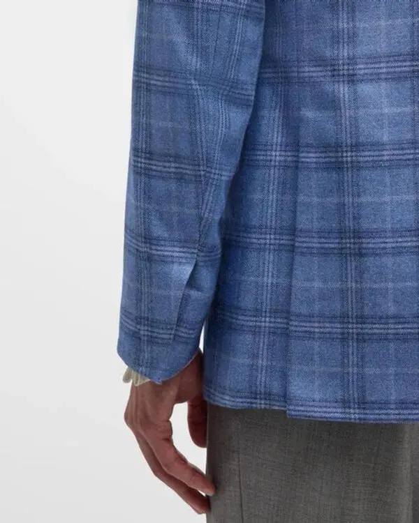 Brioni Silk-cashmere Plaid Sport Coat