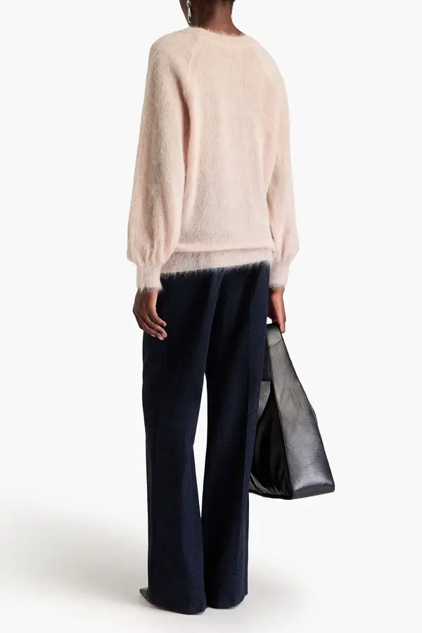 Alberta Ferretti Mohair-blend Sweater - Pastel Pink