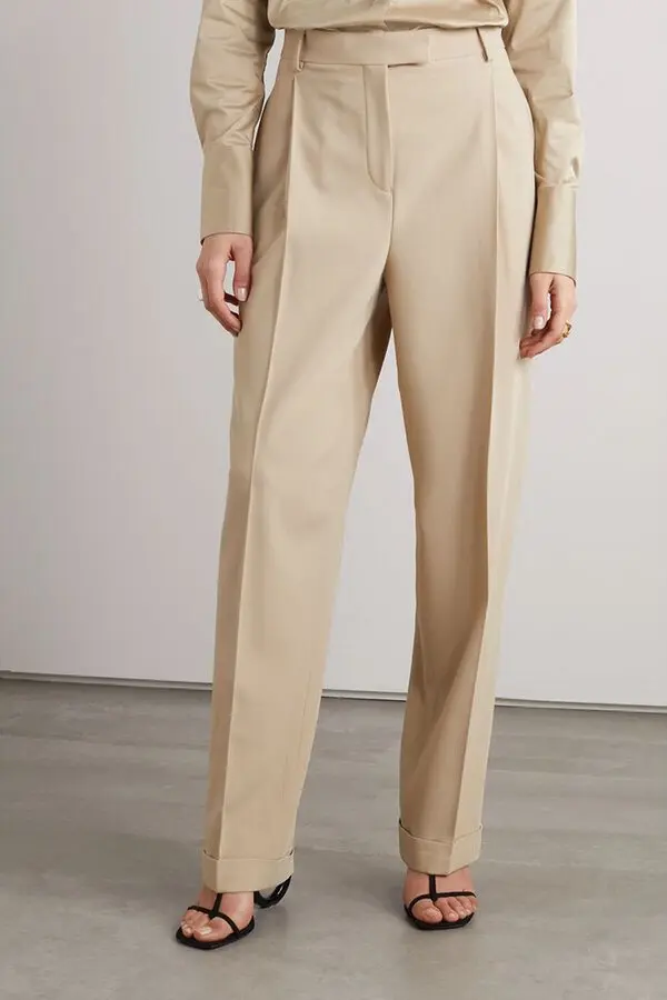 FERRAGAMO Pleated Straight-leg Trousers