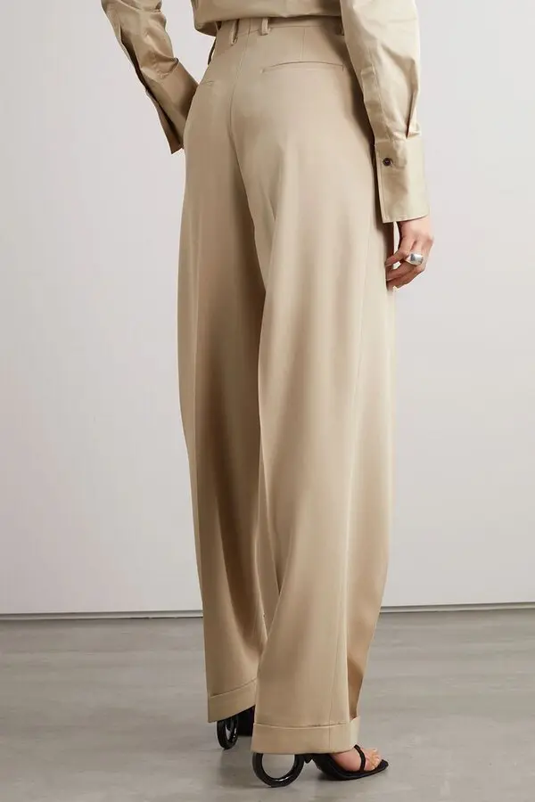 FERRAGAMO Pleated Straight-leg Trousers