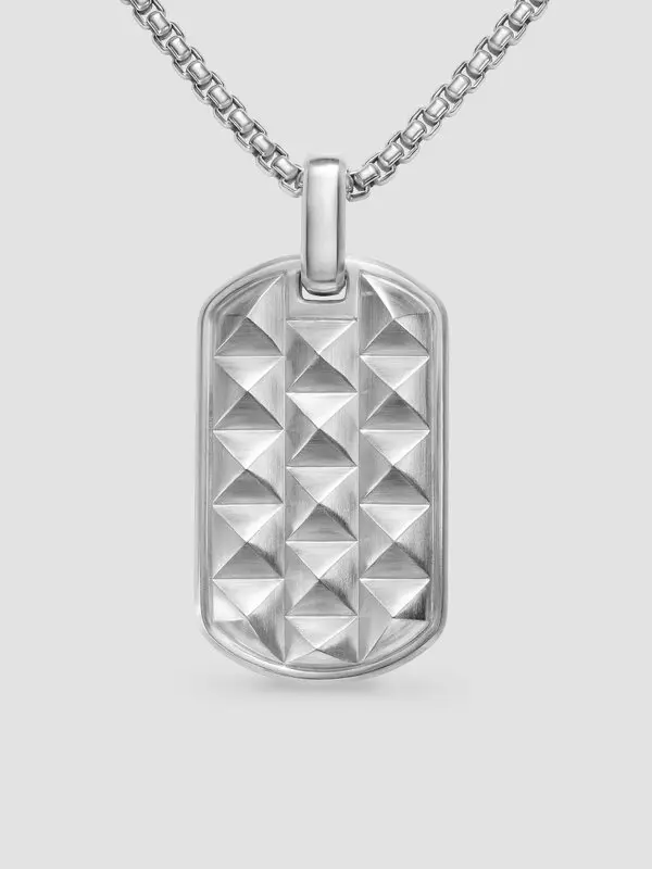 David Yurman Pyramid Tag In Sterling 35mm - Silver