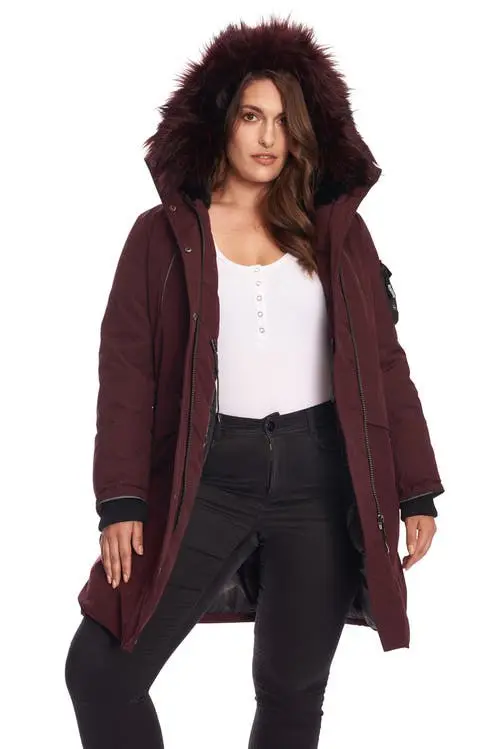 ALPINE NORTH Laurentian Vegan Down Long Parka - Grape