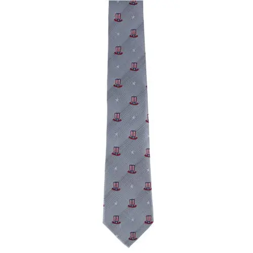 Trafalgar Uncle Sam Pride Silk Necktie - Silver