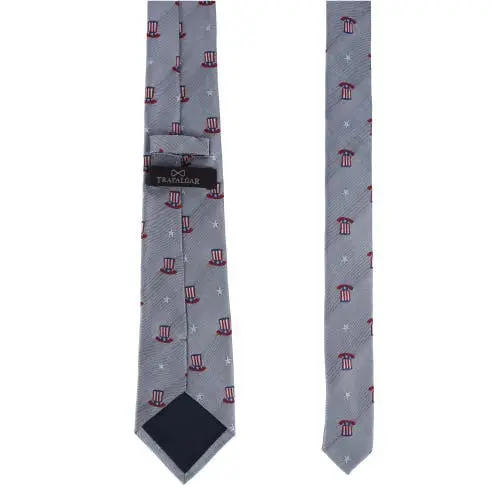 Trafalgar Uncle Sam Pride Silk Necktie - Silver