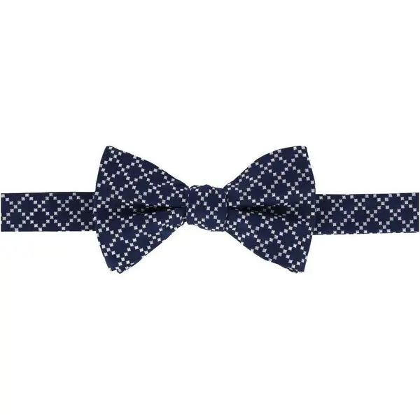 Trafalgar Rowan Geometric Pattern Bow Tie - Navy