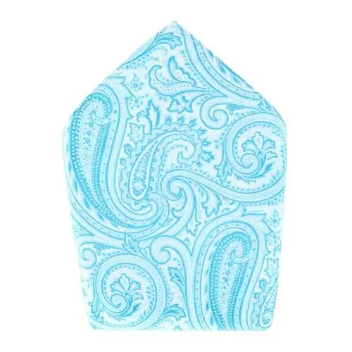 Trafalgar Sobee Paisley Silk Pocket Square - Blue