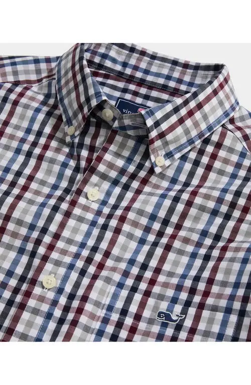 Vineyard Vines Classic Fit Tattersall Poplin Button-down Shirt - Crimson