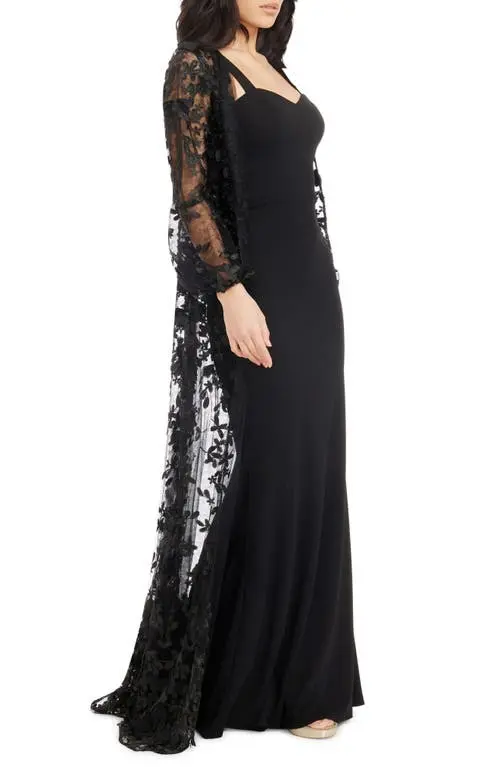 Dress The Population Joss Floral Appliqué Lace Jacket