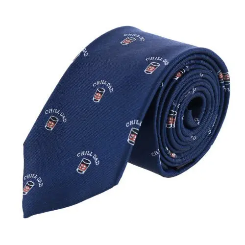 Trafalgar Printed Silk Necktie - Navy