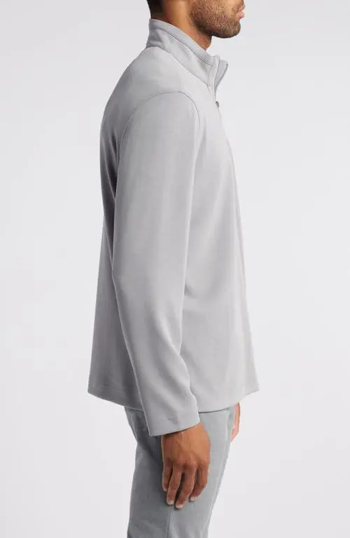 Johnston & Murphy Vintage Wash Quarter Zip Top - Gray