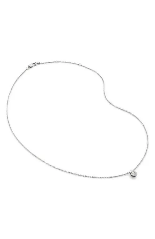 Monica Vinader Lab-created Diamond Pendant Necklace - Sterling Silver