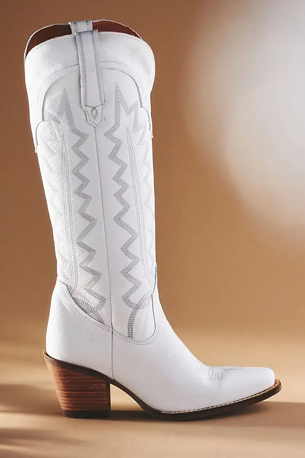 DINGO 1969 High Cotton Western Boots - White