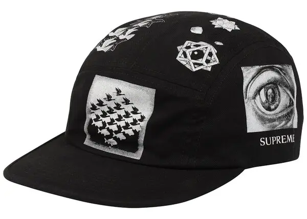 Supreme Mc Escher Camp Cap - Black