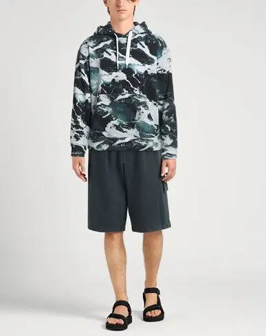 Emporio Armani Cotton Hoodie With Multicolor Print