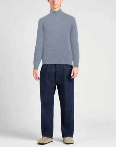 Fedeli Turtleneck Azure Size Wool, Cashmere
