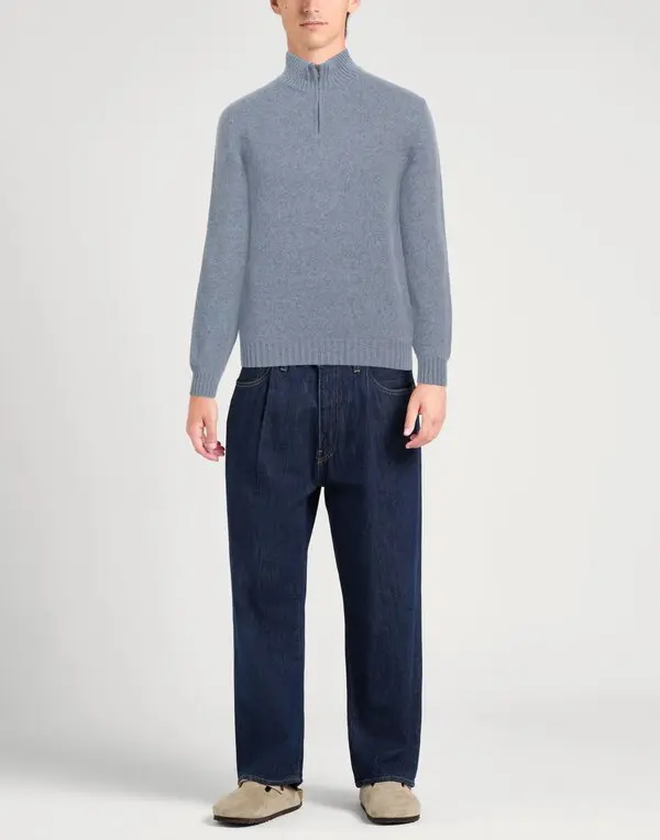 Fedeli Turtleneck Azure Size Wool, Cashmere