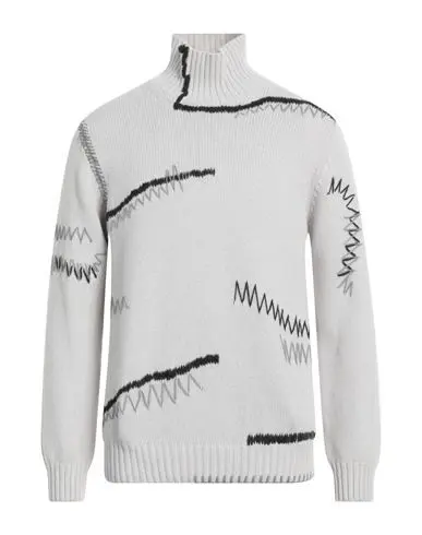 Emporio Armani Turtleneck In Alpaca Wool And Polyamide - Light Grey