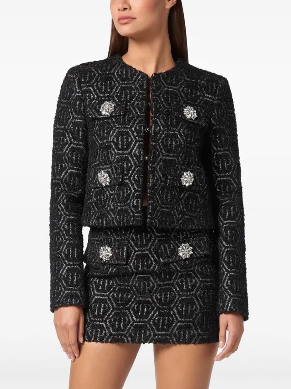 Philipp Plein Monogram Tweed Jacket