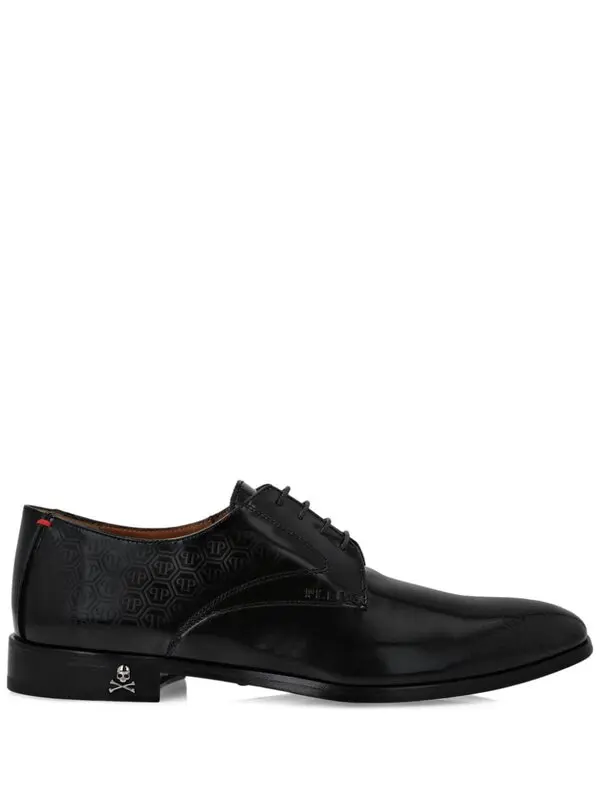 Philipp Plein Monogram Leather Derby Shoes