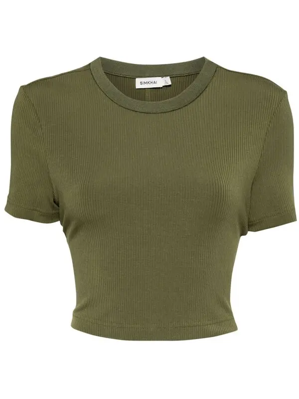 Simkhai Cinta Ribbed Cropped Top