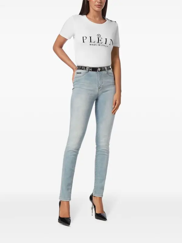 Philipp Plein High-waisted Jeggings - Blue