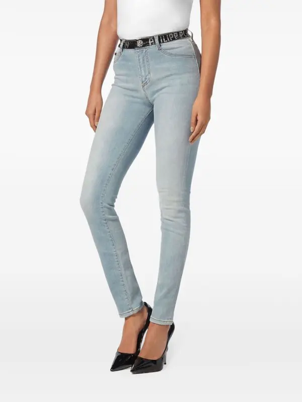 Philipp Plein High-waisted Jeggings - Blue