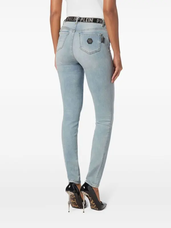 Philipp Plein High-waisted Jeggings - Blue