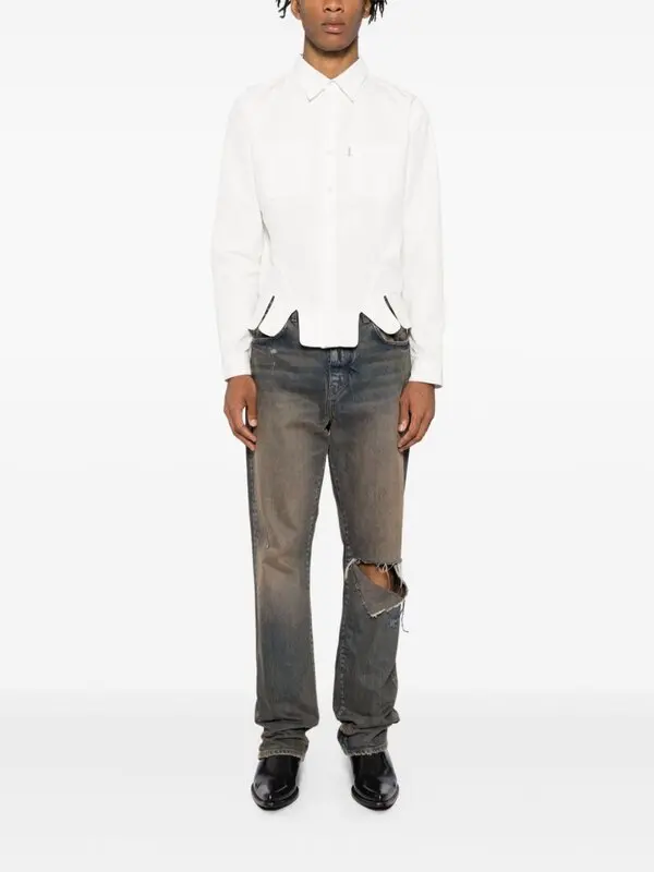 JUNTAE KIM Square Petal Corset Shirt