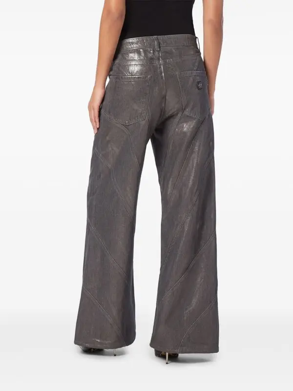Philipp Plein Laminated Flared Jeans