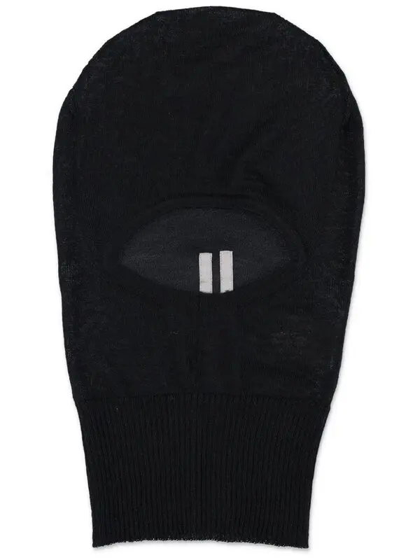 Rick Owens Ribbed Cashmere Balaclava - Black