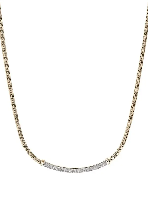 John Hardy 14kt Yellow Jh Essential Diamond Necklace - Gold