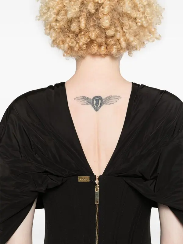 RHEA COSTA Ruched Taffeta Top