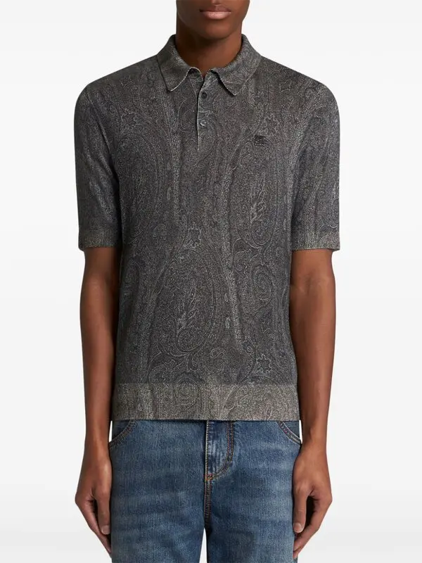 Etro Paisley-print Polo Shirt