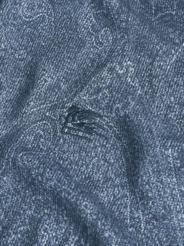 Etro Paisley-print Polo Shirt - Blue