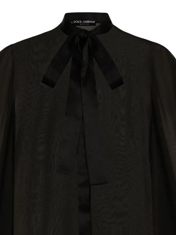 Dolce & Gabbana Pussy-bow Silk Shirt