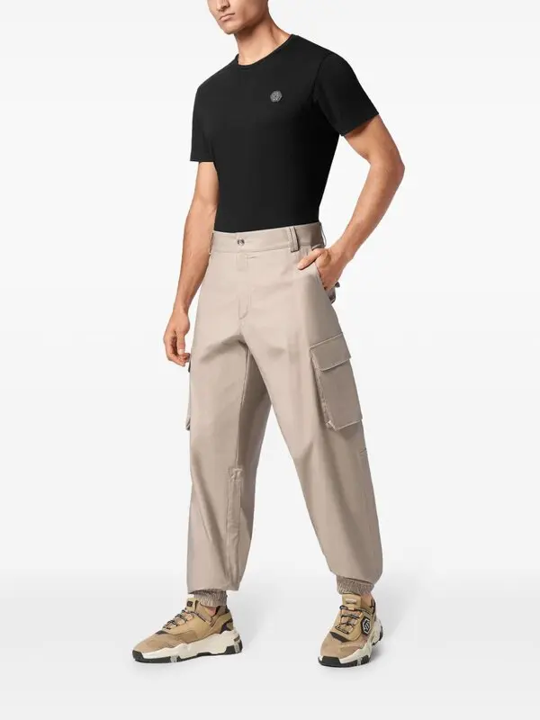 Philipp Plein Long Cargo Trousers - Neutrals