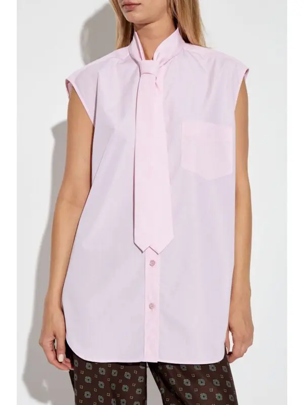 Moschino Sleeveless Cotton Shirt