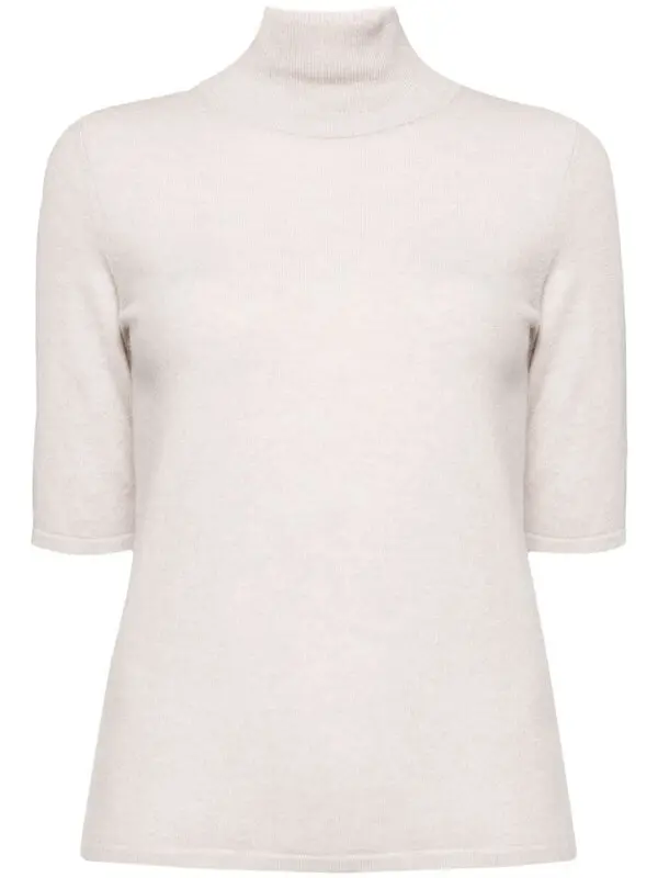 N.peal Mock-neck Knitted Top
