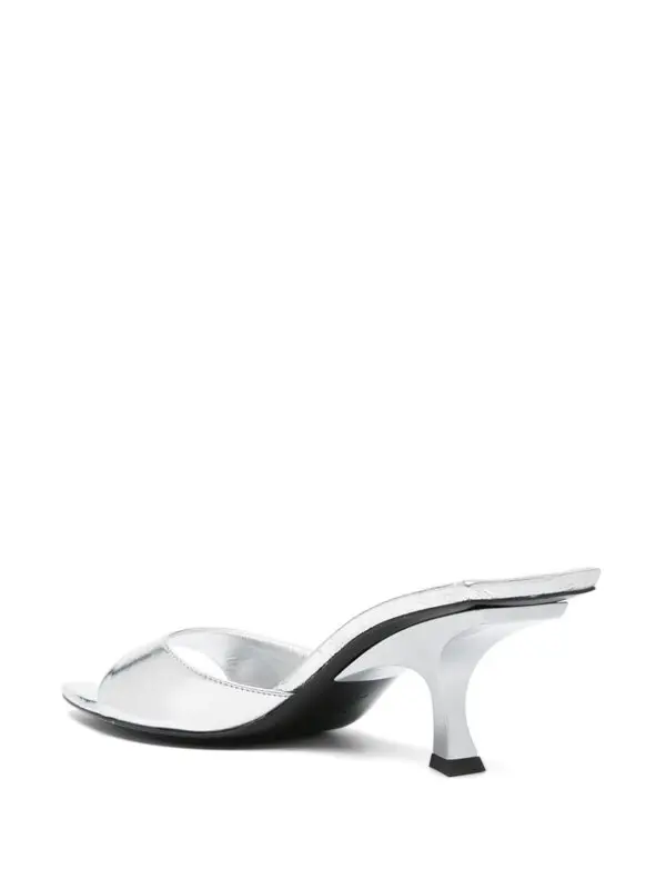 Attico 70mm Metallic Sandals - Silver