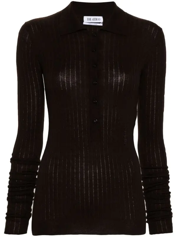 Attico Logo-appliqué Sweater - Brown