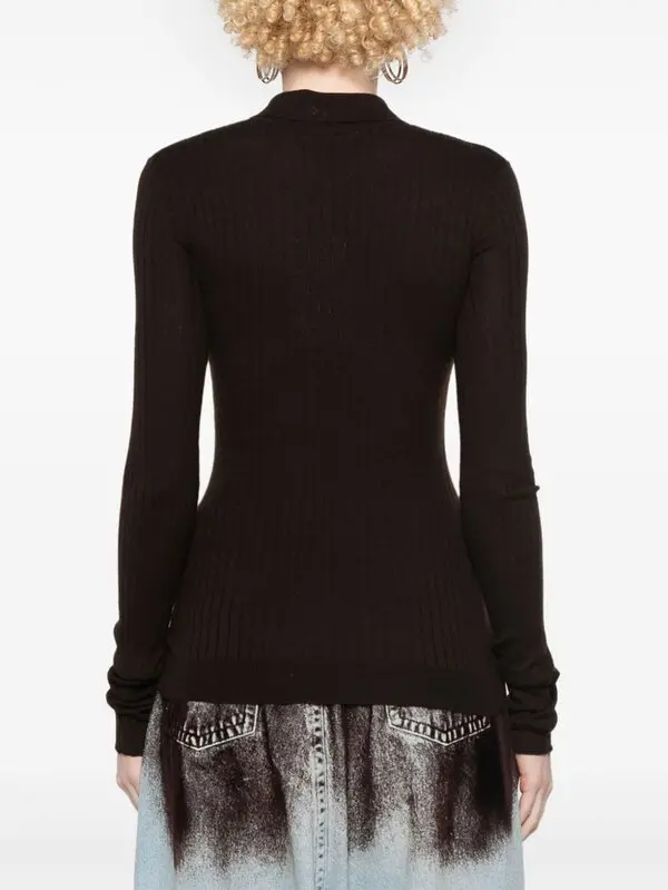 Attico Logo-appliqué Sweater - Brown