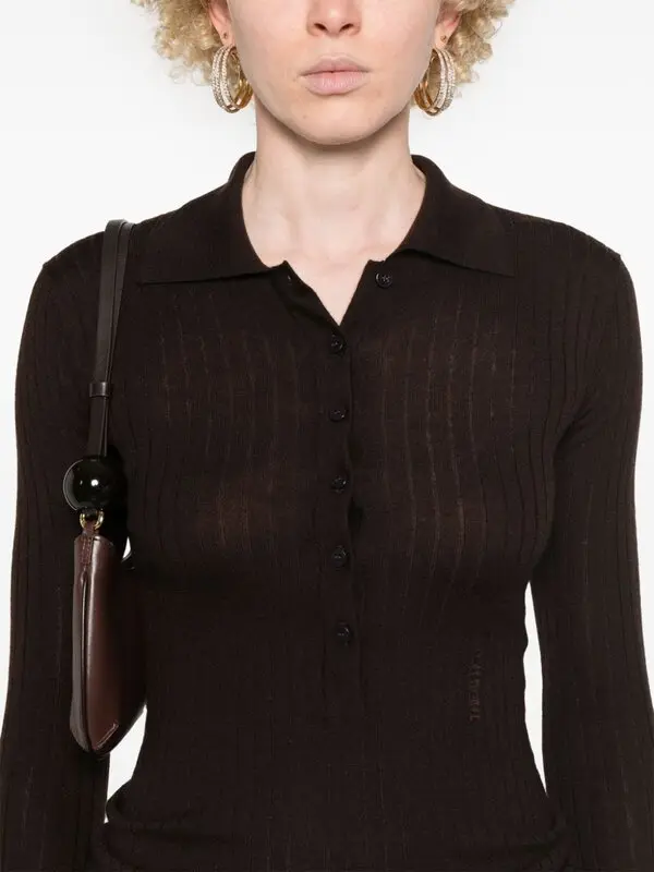 Attico Logo-appliqué Sweater - Brown