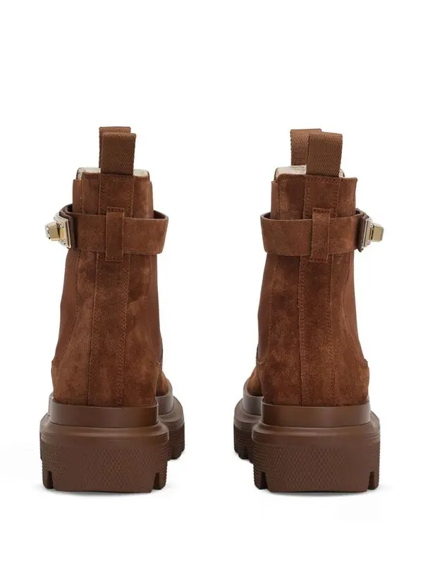Dolce & Gabbana Branded-strap Chelsea Boots - Brown